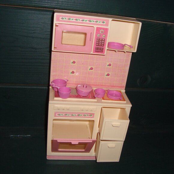 Barbie | Toys | Vintage Barbie Pink Cooking Center Kitchen Playset ...